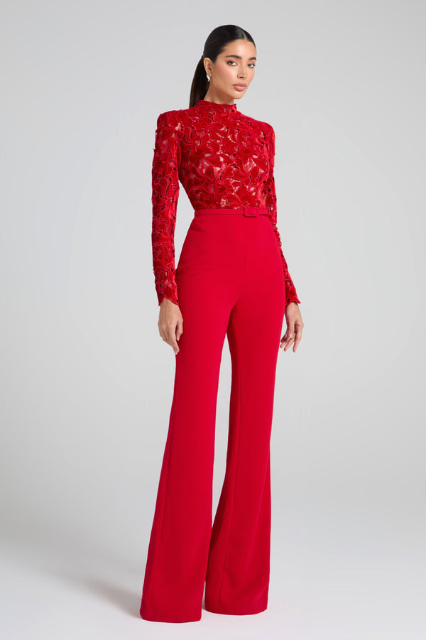Eleanor Red Jumpsuit | NADINE MERABI