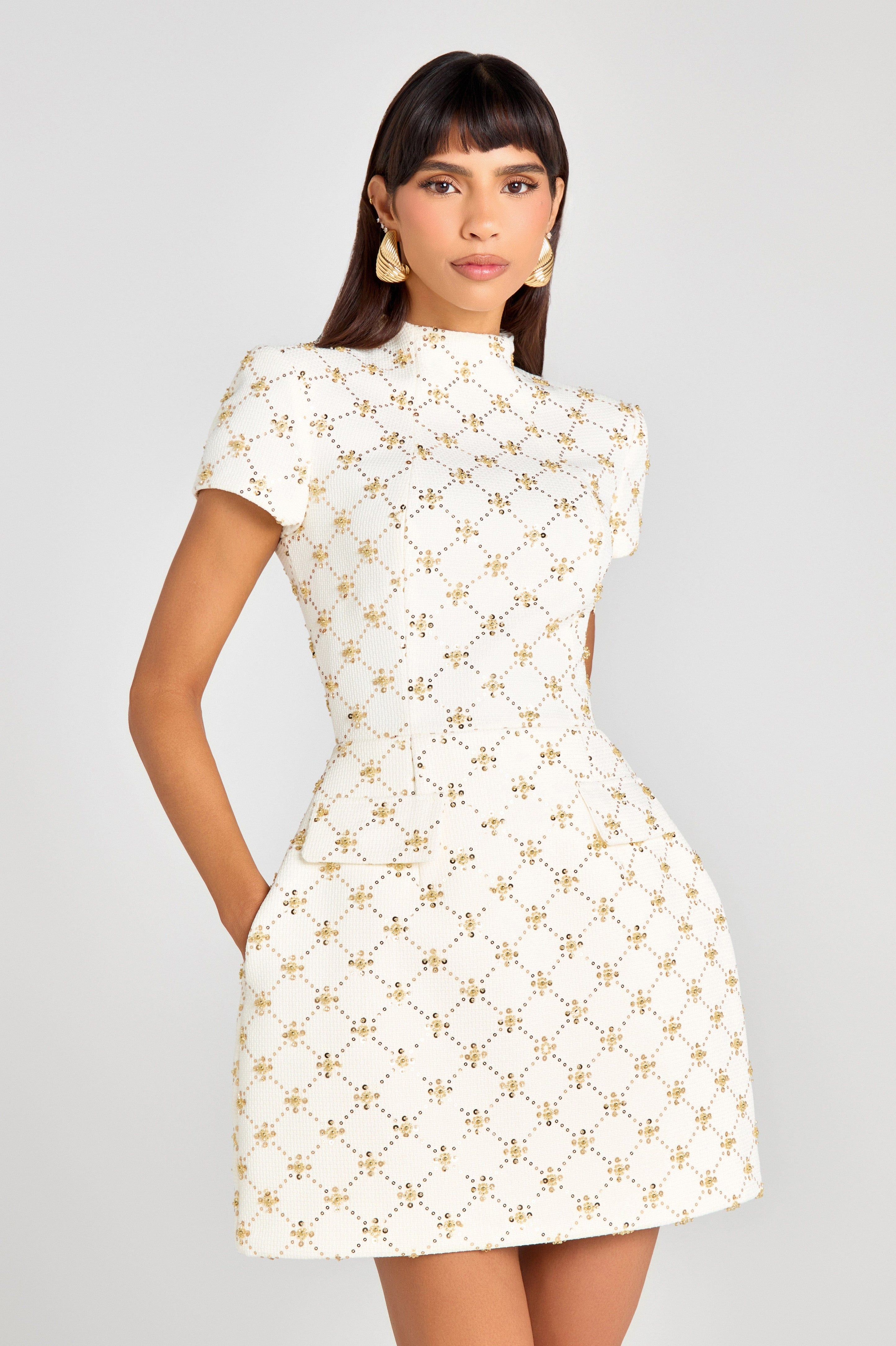 Morgan Ivory Dress | NADINE MERABI
