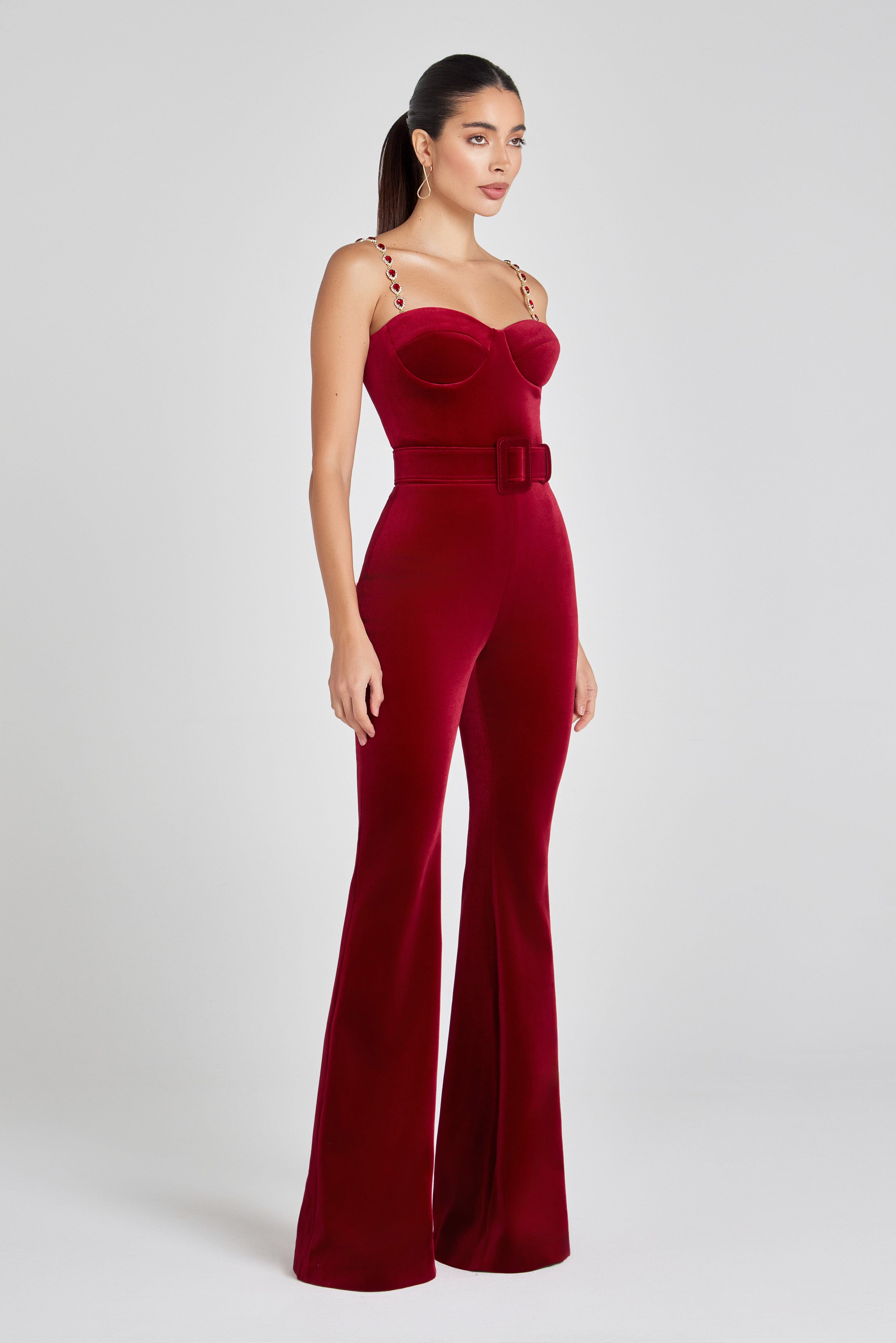 Harley Red Jumpsuit | NADINE MERABI